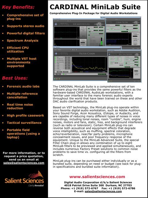 CARDINAL MiniLab Suite - Digital Audio Corporation