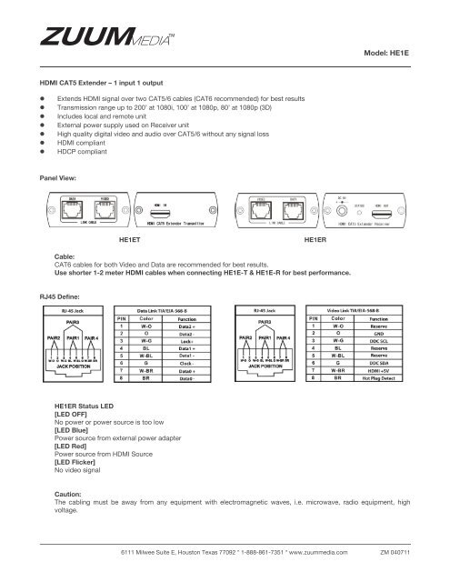Model: HE1E - Zuum Media
