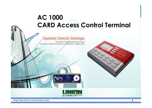 AC 1000 CARD Access Control Terminal