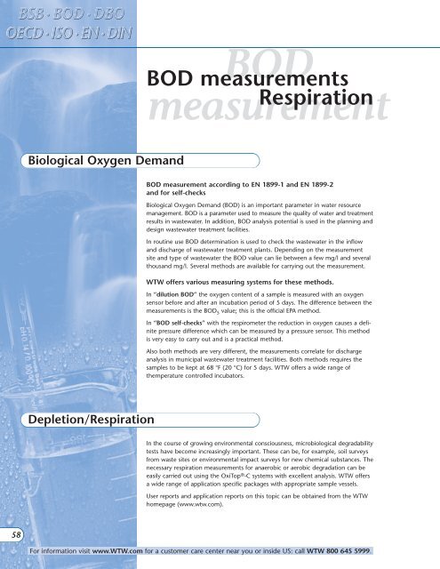 BOD measurement - AMCO Instruments, SRL