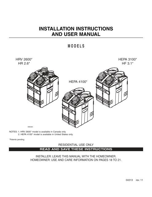 Installation Instructions And User Manual Venmar, 57% OFF