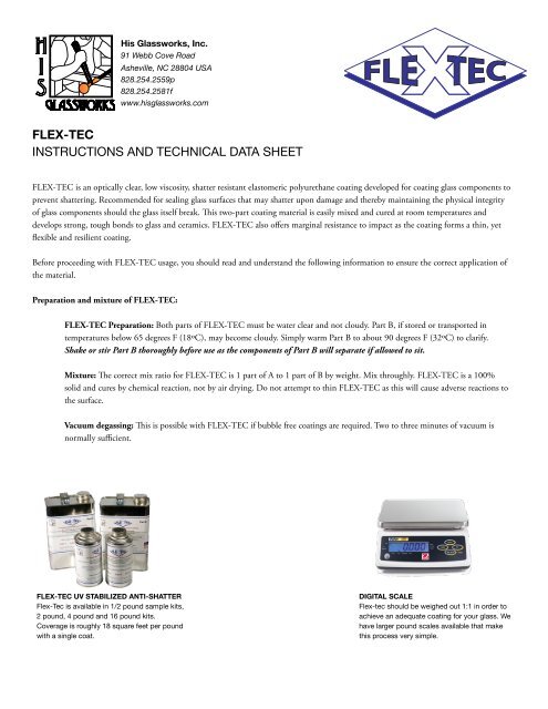 Flex-Tec Information Sheet - His Glassworks
