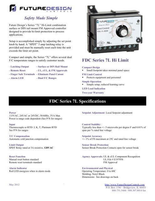 Series 7L Brochure.pdf - Future Design Controls