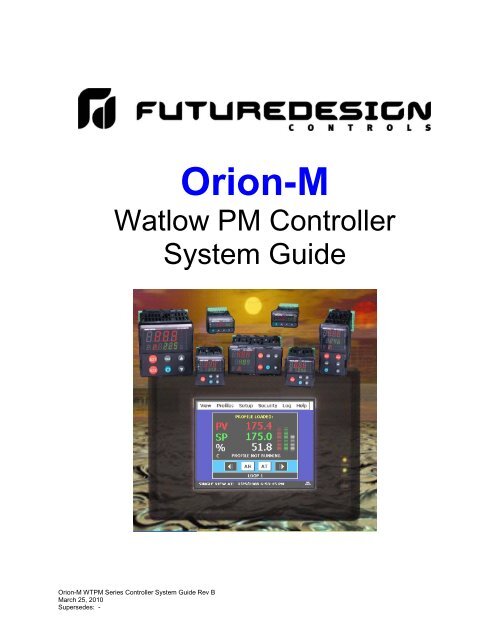 Orion-M - Future Design Controls