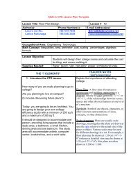 Math-in-CTE Lesson Plan Template