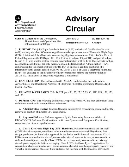 AC 120-76B - Guidelines for the Certification ... - Skybrary