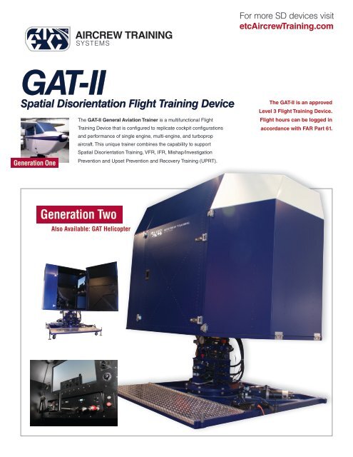 GAT II FIXED WING - ETC Aircrew Training Systems