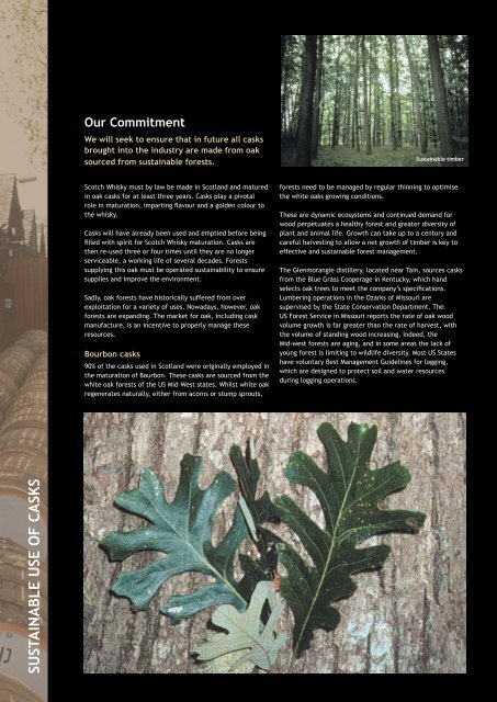 SUSTAINABLE USE OF CASKS - Scotch Whisky Association