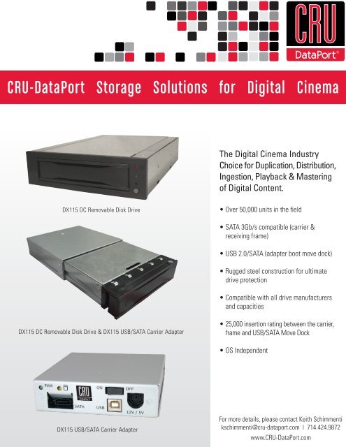 CRU-DataPort Storage Solutions for Digital Cinema - Hammer