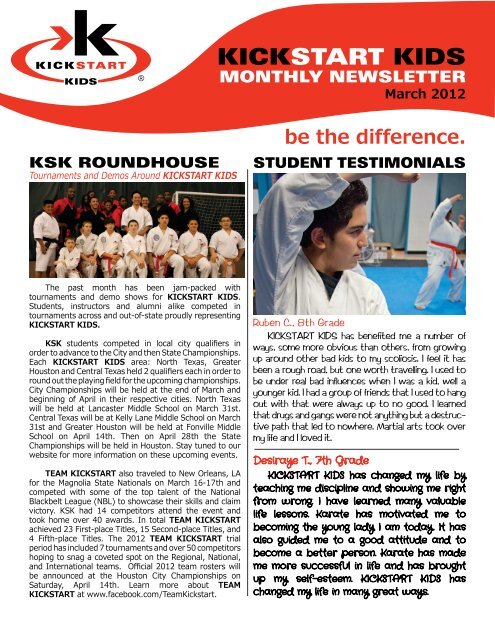 rachel's challenge - KickStart Kids