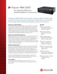 Polycom RMX 4000 Conference Platform Data Sheet - IVCi