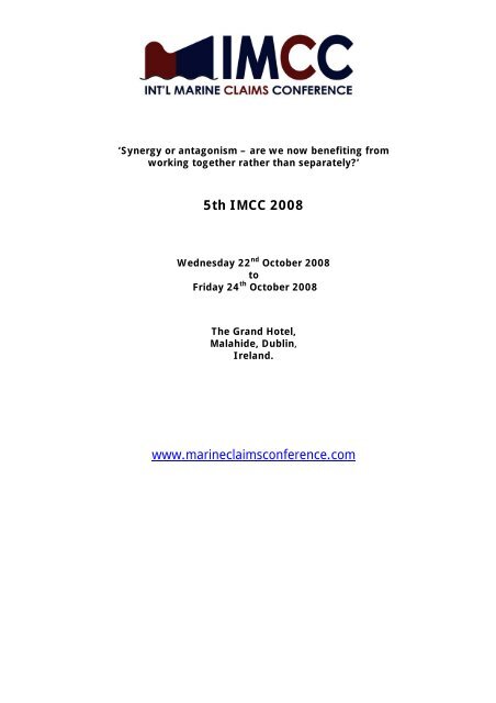 here - IMCC - International Marine Claims Conference