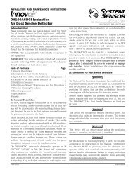 Duct Smoke Detector Accessories - System Sensor Canada