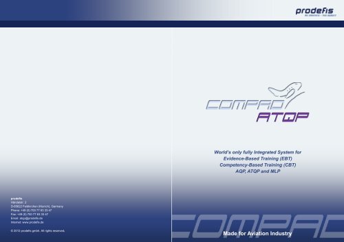 AQP, ATQP and MLP Made for Aviation Industry - prodefis