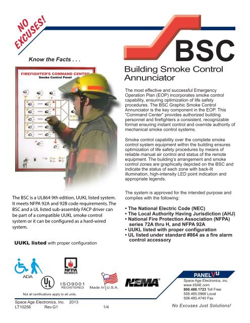 GSC - Graphic Smoke Control - Space Age Electronics, Inc.