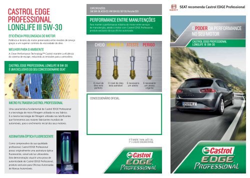 CASTROL EDGE PROFESSIONAL leaflet - Seat
