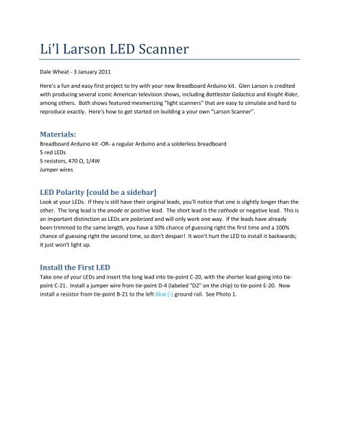 Li'l Larson LED Scanner - Make