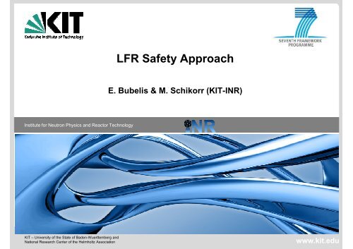 LFR Safety Approach - Research Laboratory for Nuclear Reactors