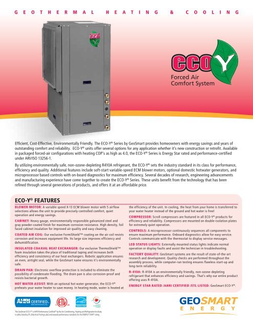 ECO-Y Brochure - GeoSmart Energy