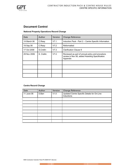 CONTRACTOR INDUCTION PACK