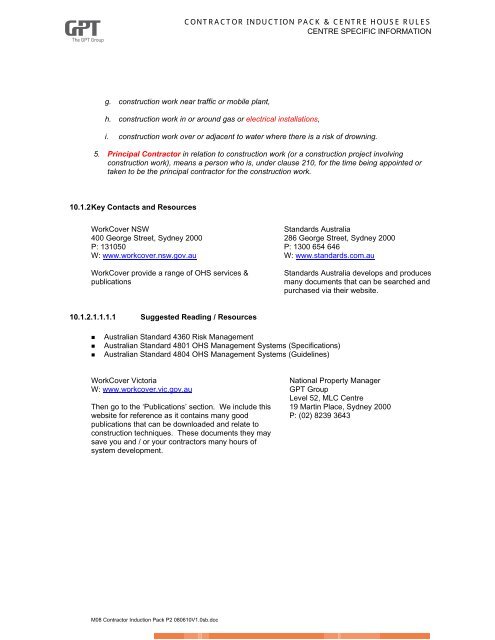 CONTRACTOR INDUCTION PACK