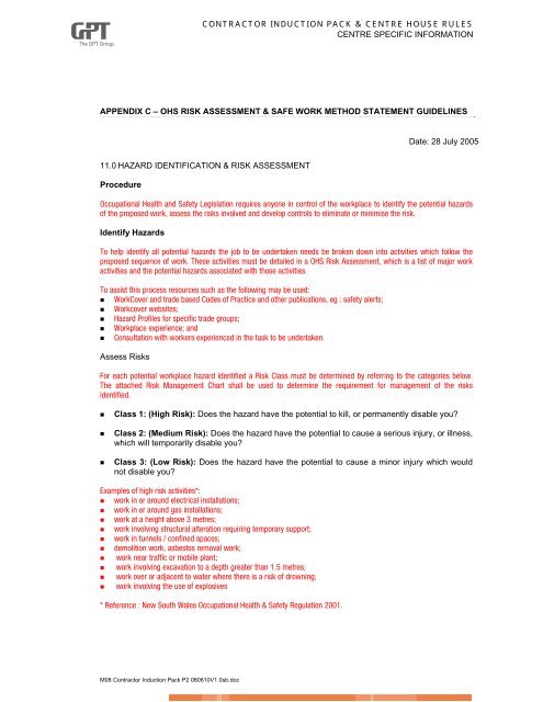 CONTRACTOR INDUCTION PACK