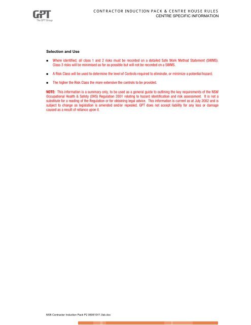 CONTRACTOR INDUCTION PACK