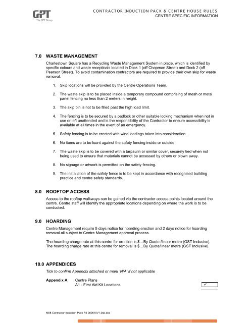 CONTRACTOR INDUCTION PACK