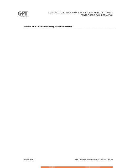 CONTRACTOR INDUCTION PACK