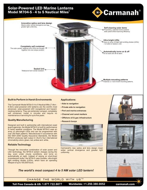 Solar-Powered LED Marine Lanterns - Solar Direct