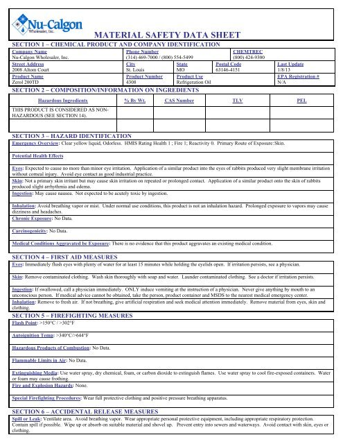Zerol 200TD - 4308 - Nu-Calgon