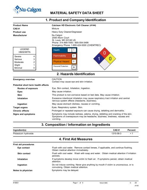 CalClean HD Electronic Cell Cleaner - Nu-Calgon