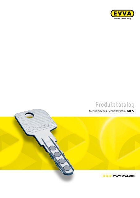 Produktkatalog MCS - Evva