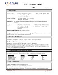 MATERIAL SAFETY DATA SHEET MSDS - Starplex Scientific