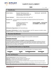 MATERIAL SAFETY DATA SHEET MSDS - Starplex Scientific