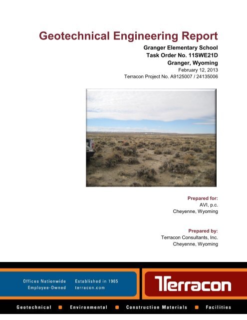 Geotechnical Engineering Report - A. Pleasant Construction