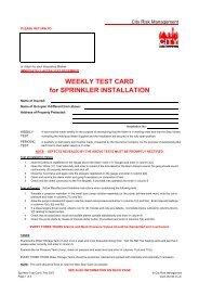 Self Inspection Report - City Risk Management