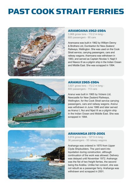 Information on past Cook Strait ferries - KiwiRail