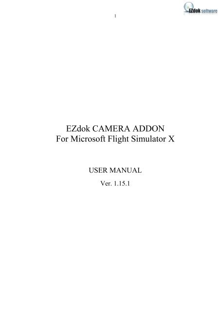 EZdok camera addon. User manual ver.1.14 - Flight One Software