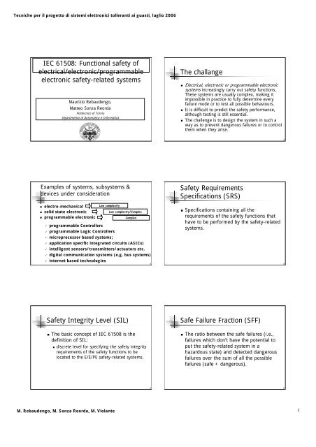 IEC 61508: Functional safety of electrical/electronic/programmable ...