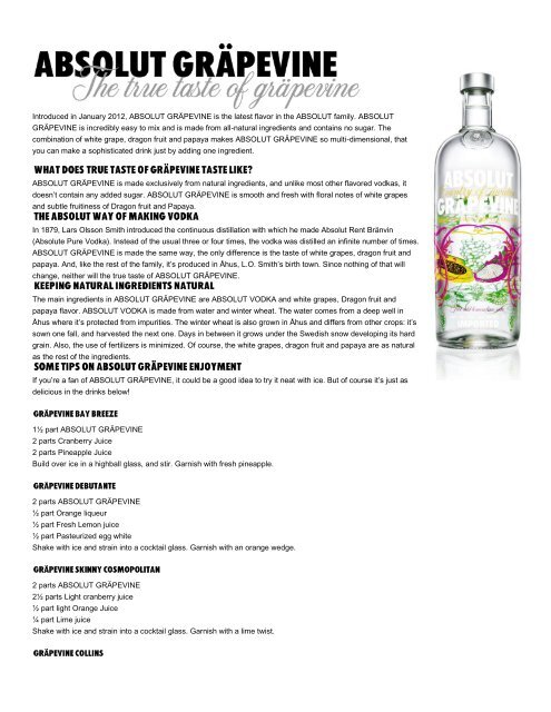 Absolut GRAPEVINE.pdf - Preston Marketing Concepts