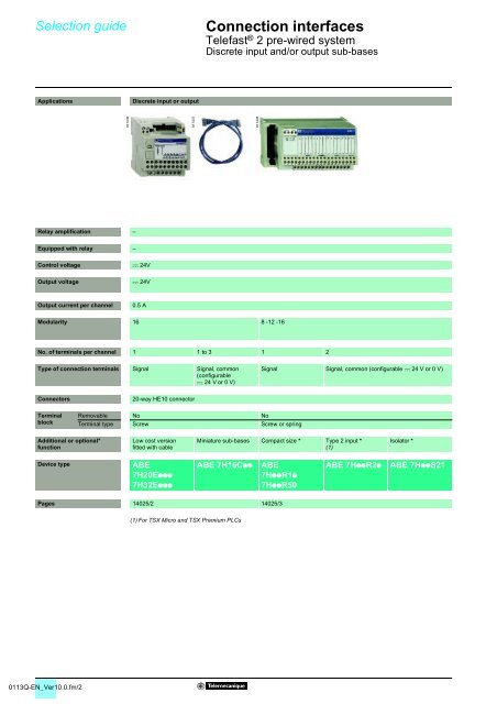 Connection interfaces