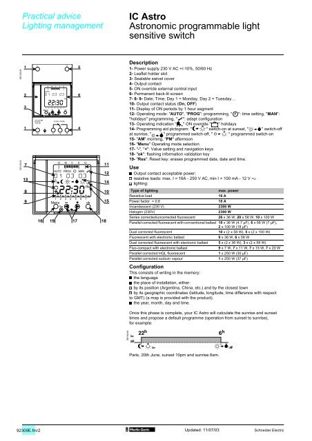 IC Astro Astronomic programmable light sensitive switch