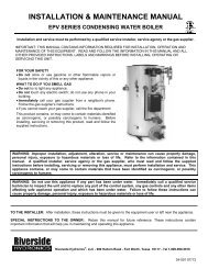 PRIMERA boiler and domestic water heater - Riverside Hydronics