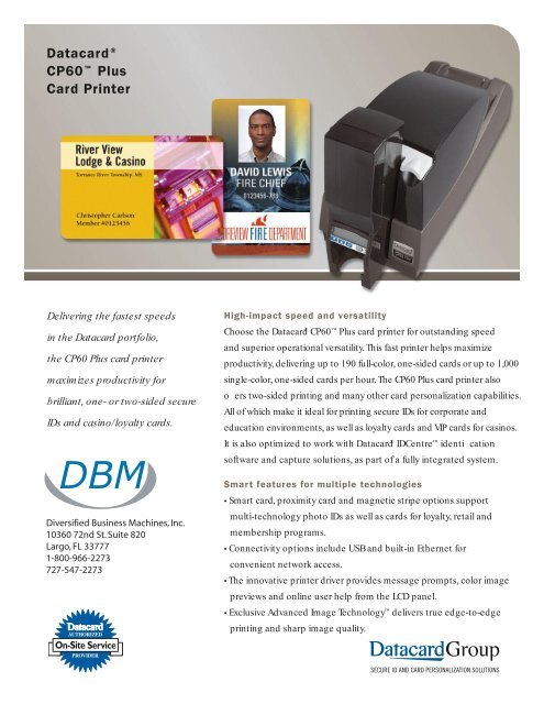 Datacard® CP60™ Plus Card Printer - Diversified Business ...