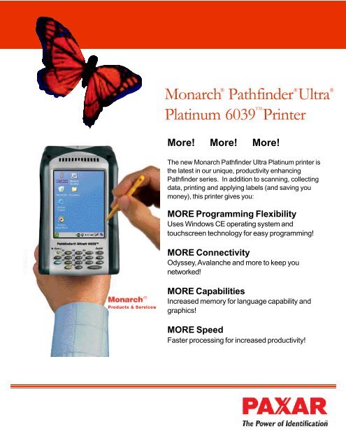 Monarch Pathfinder Ultra Platinum 6039 Printer
