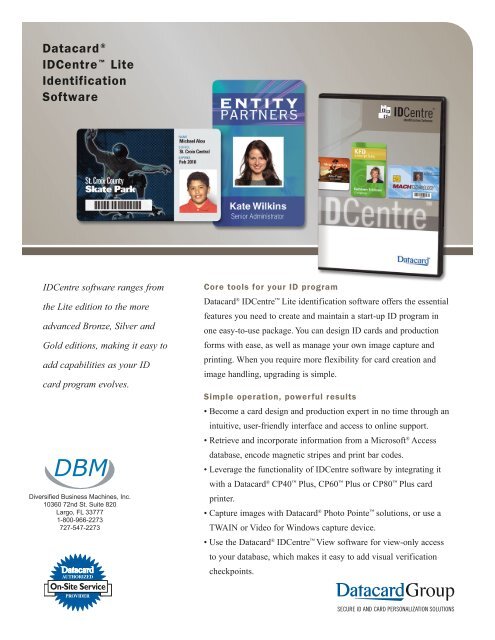 Datacard® IDCentre™ Lite Identification Software - Diversified ...