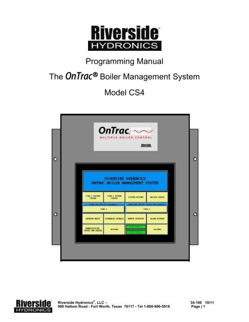Programming Manual - Riverside Hydronics