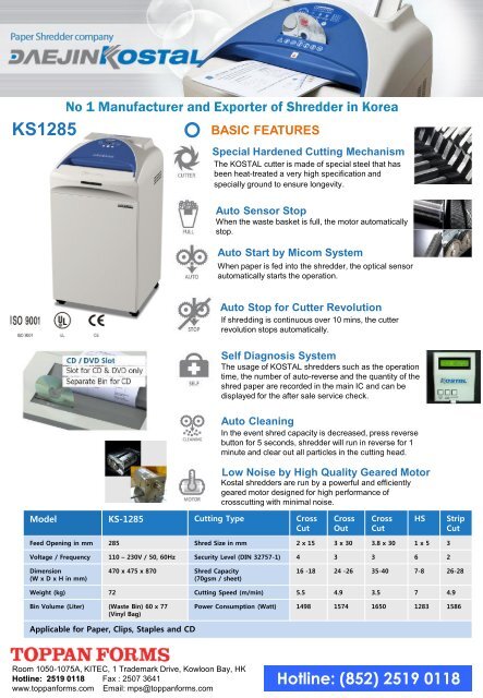 Product Catalogue - Toppan Forms