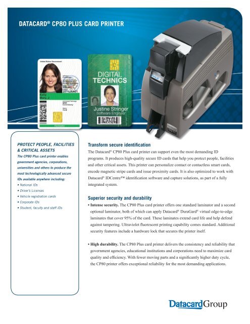 DatacardÂ® CP80â ¢ Plus Card Printer